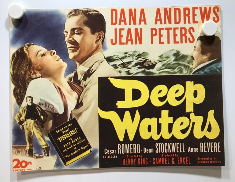 ORIGINAL LOBBY CARD - DEEP WATERS (b) - 1948 - title card - Dana ...