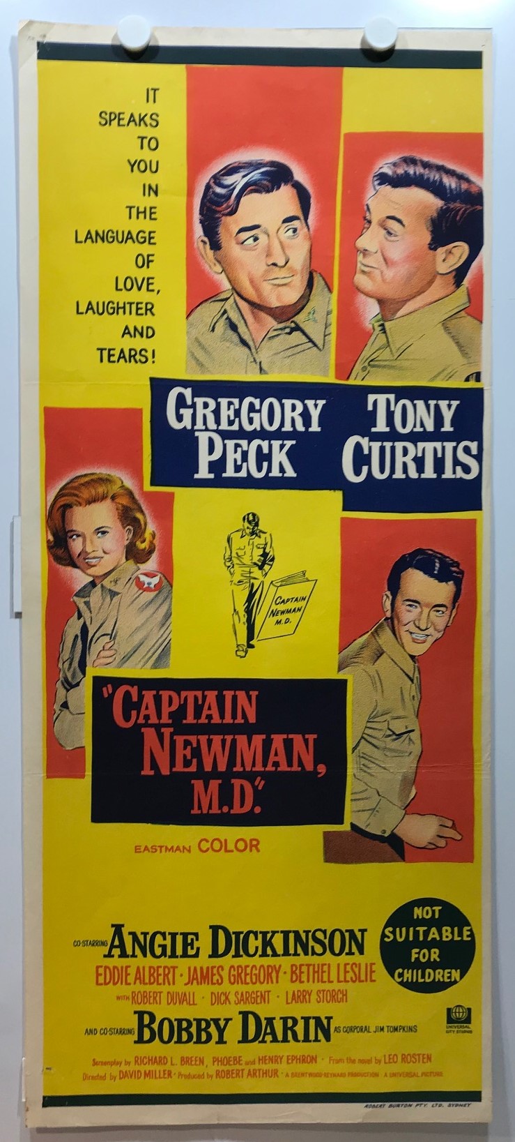 ORIGINAL DAYBILL MOVIE POSTER - CAPTAIN NEWMAN, M.D. - 1963 - X Marks ...
