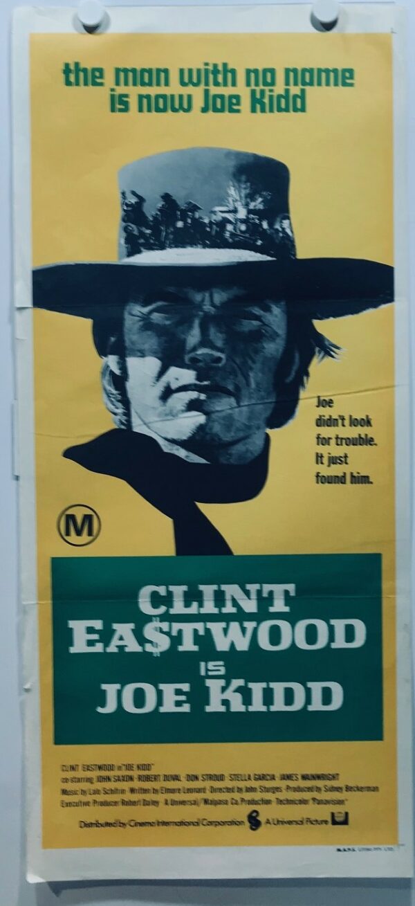 ORIGINAL DAYBILL MOVIE POSTER - JOE KIDD - 1972 - X Marks The Shop