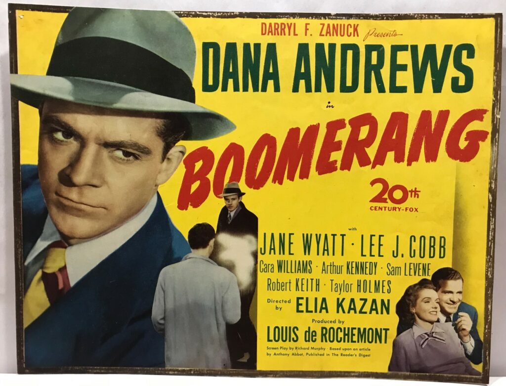 ORIGINAL LOBBY CARD - BOOMERANG - 1947 - Dana Andrews, Jane Wyatt, Lee ...