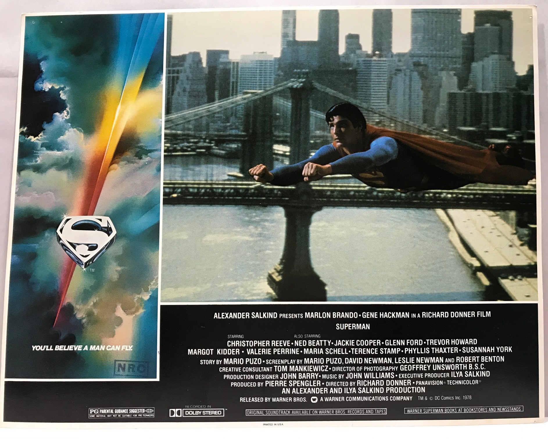 ORIGINAL LOBBY CARD - SUPERMAN (e) - 1978 - title card - Christopher ...