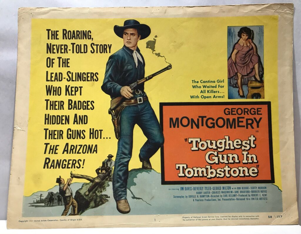 ORIGINAL LOBBY CARD - TOUGHEST GUN IN TOMBSTONE - 1958 - card #1 ...