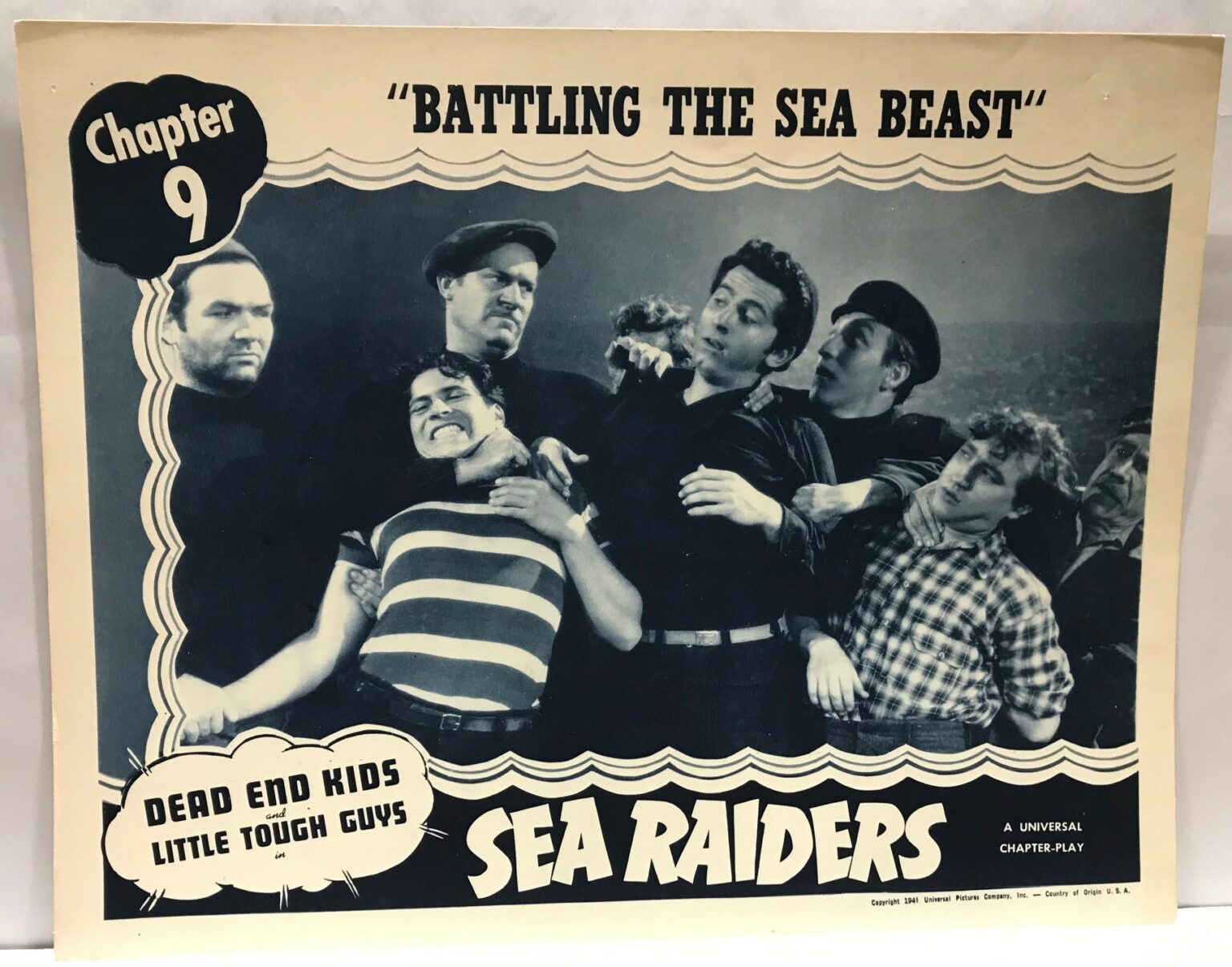 ORIGINAL SERIAL LOBBY CARD - SEA RAIDERS (c) - 1941 – scene card – Ch 9 ...