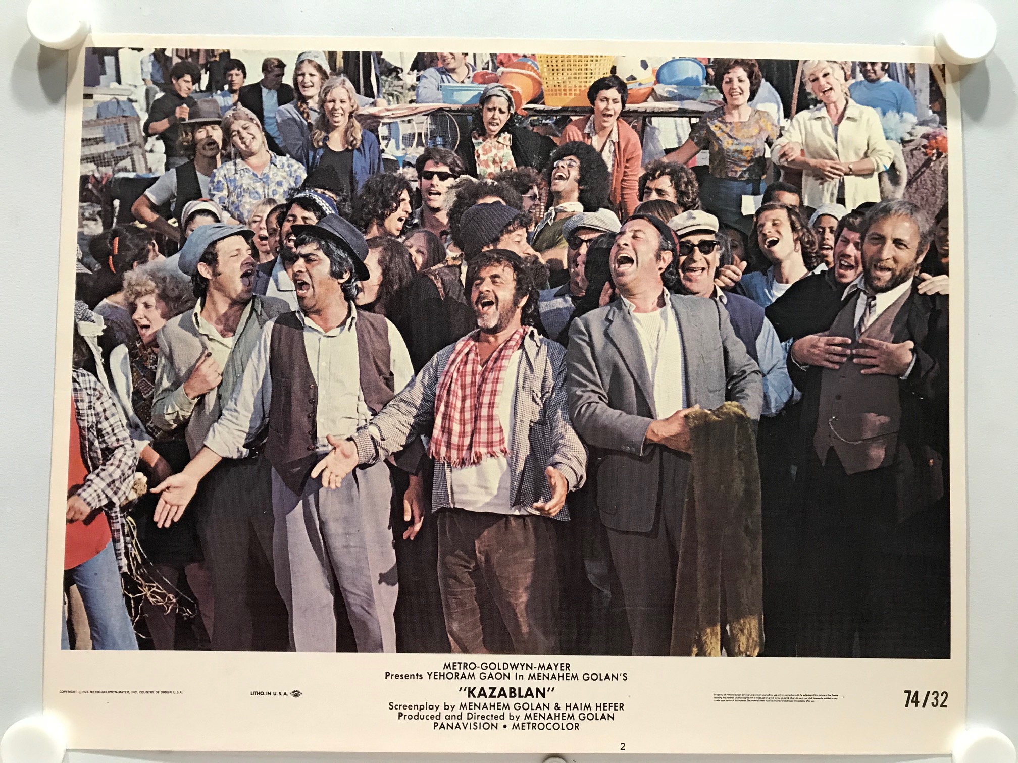 ORIGINAL LOBBY CARDS - KAZABLAN - 1974 - set of 8 - Yehoram Gaon, Efrat ...
