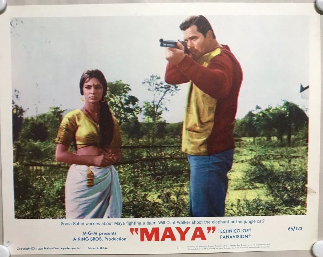 ORIGINAL LOBBY CARDS - MAYA - 1966 - set of 8 - Clint Walker, Jay North, Sajid Khan - X Marks ...
