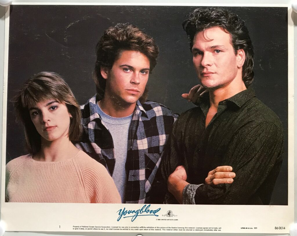ORIGINAL LOBBY CARDS - YOUNGBLOOD - 1986 set of 8 - Rob Lowe, Patrick ...