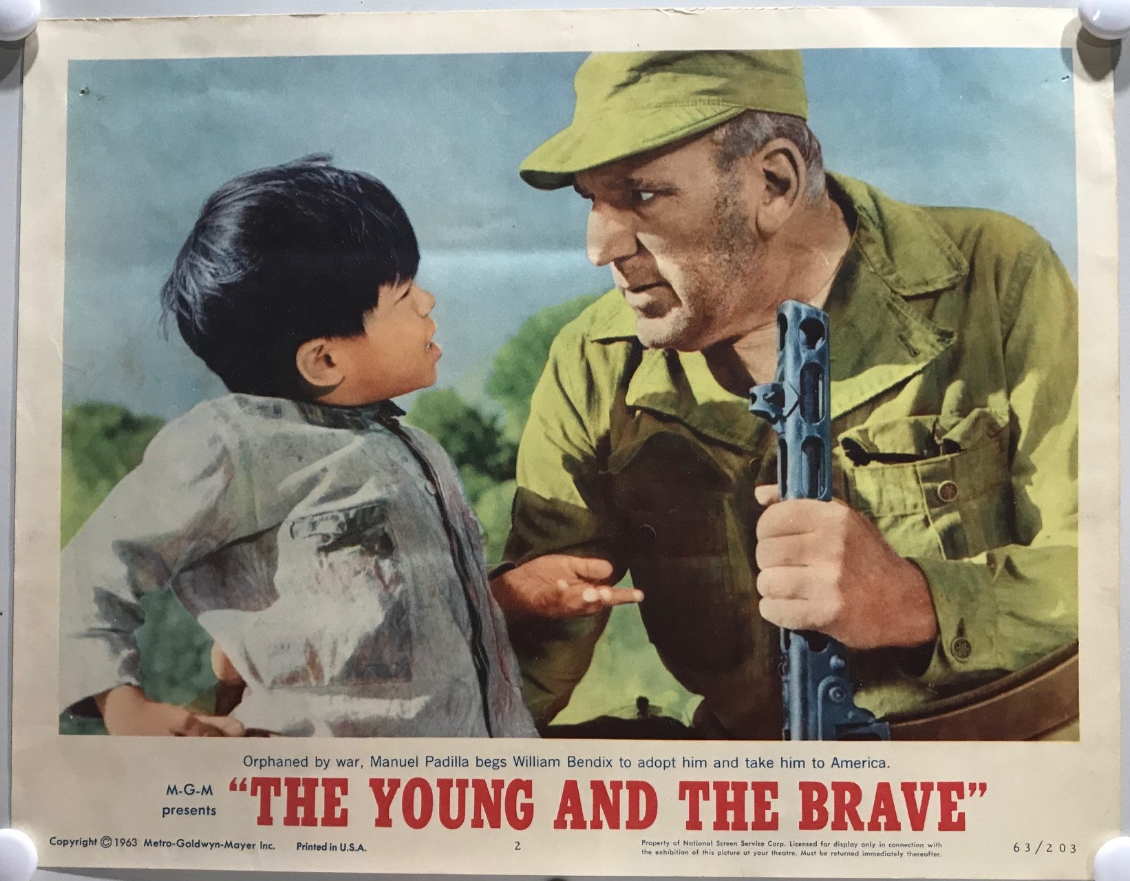 ORIGINAL LOBBY CARDS - THE YOUNG AND THE BRAVE - 1963 - set of 8 - Rory ...