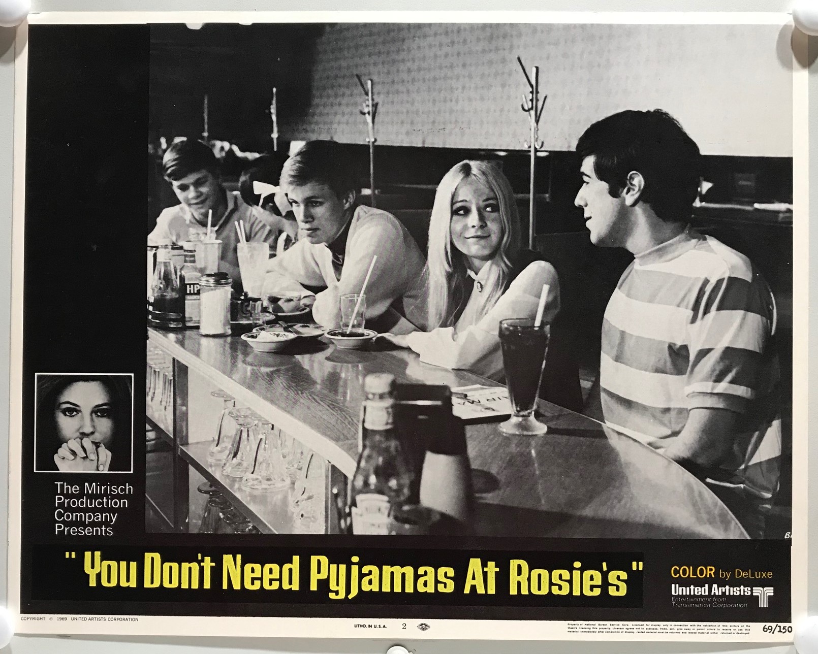 ORIGINAL LOBBY CARDS - YOU DON'T NEED PYJAMAS AT ROSIE'S - 1969 - set ...