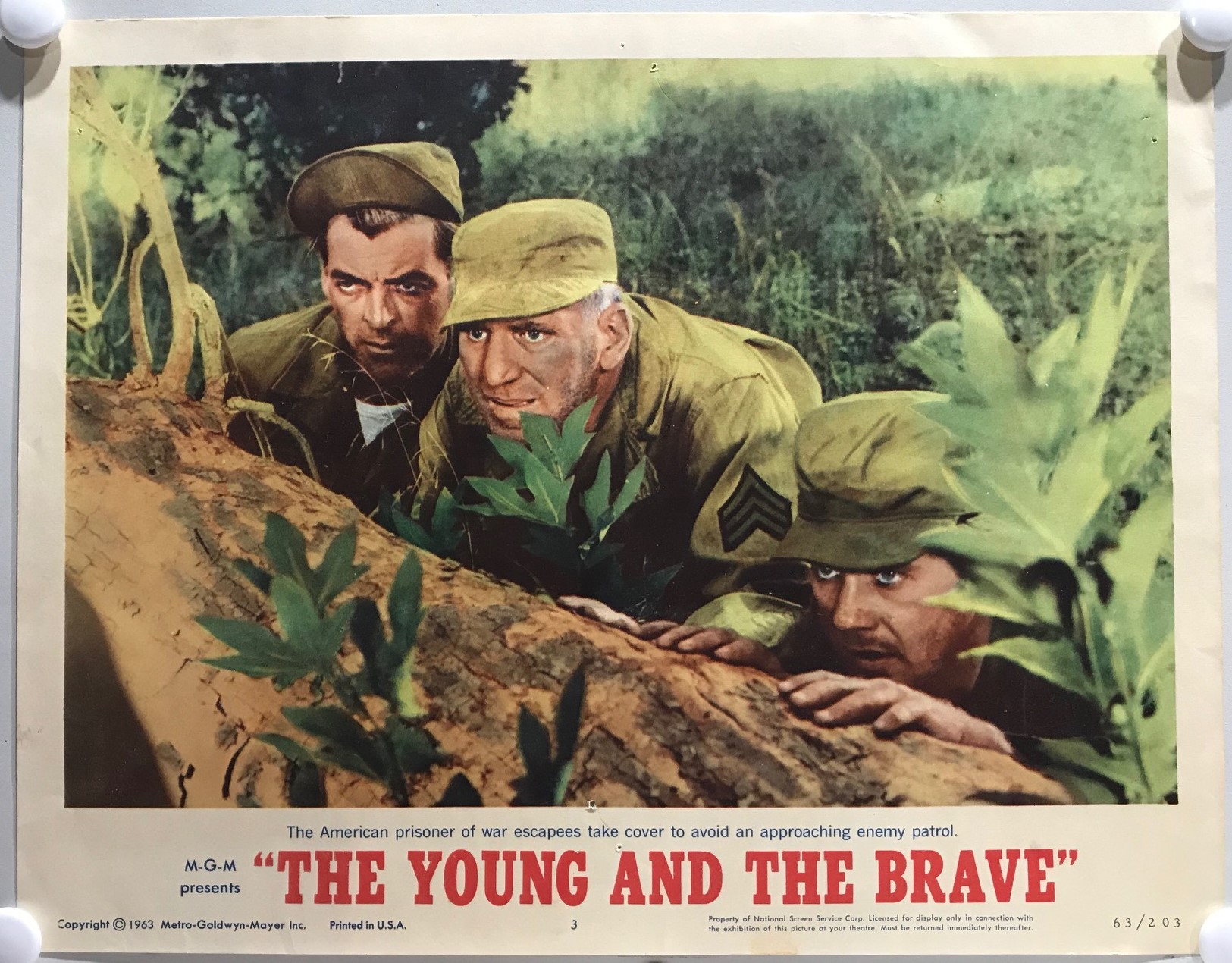 ORIGINAL LOBBY CARDS - THE YOUNG AND THE BRAVE - 1963 - set of 8 - Rory ...