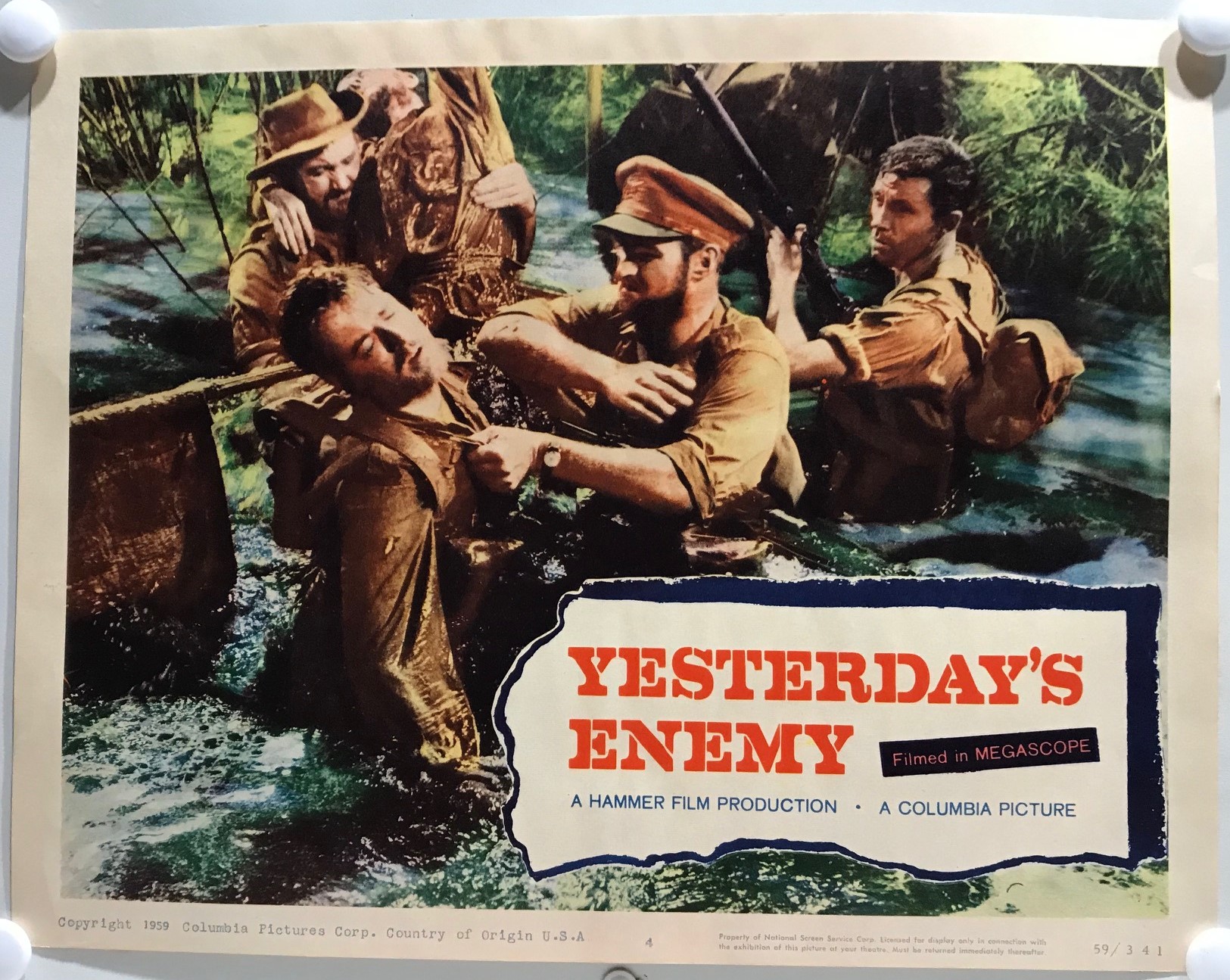 ORIGINAL LOBBY CARDS - YESTERDAY'S ENEMY -1959 - set of 8 - Stanley ...