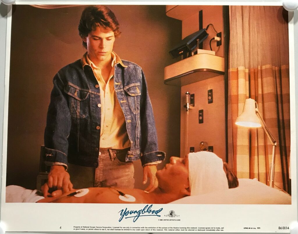 ORIGINAL LOBBY CARDS - YOUNGBLOOD - 1986 set of 8 - Rob Lowe, Patrick ...