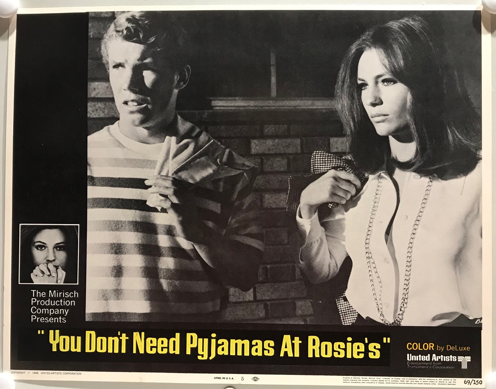 ORIGINAL LOBBY CARDS - YOU DON'T NEED PYJAMAS AT ROSIE'S - 1969 - set ...