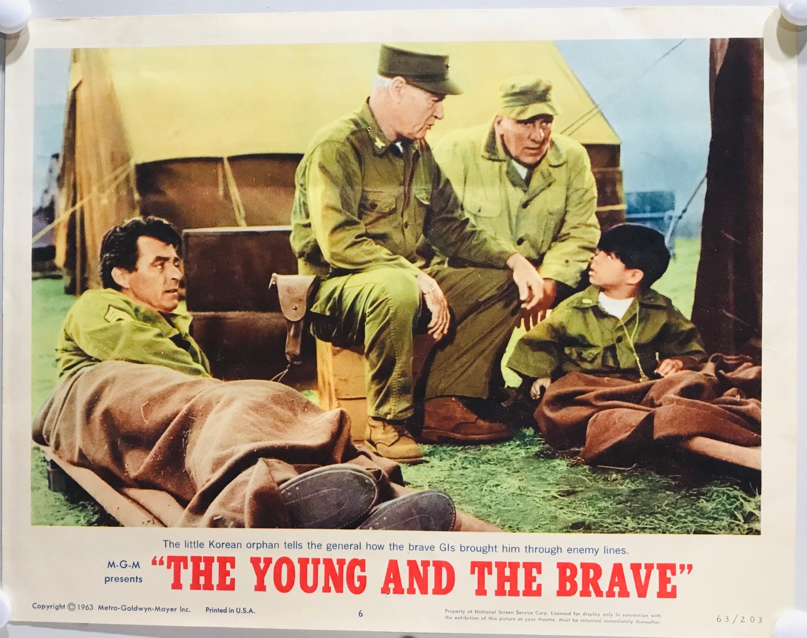 ORIGINAL LOBBY CARDS - THE YOUNG AND THE BRAVE - 1963 - set of 8 - Rory ...