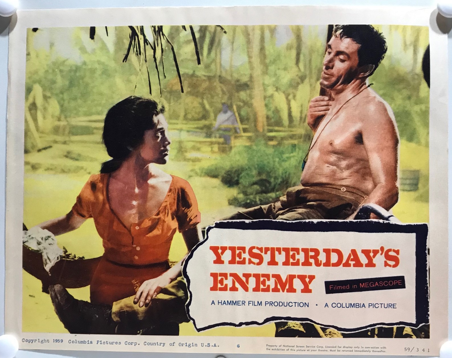 ORIGINAL LOBBY CARDS - YESTERDAY'S ENEMY -1959 - set of 8 - Stanley ...
