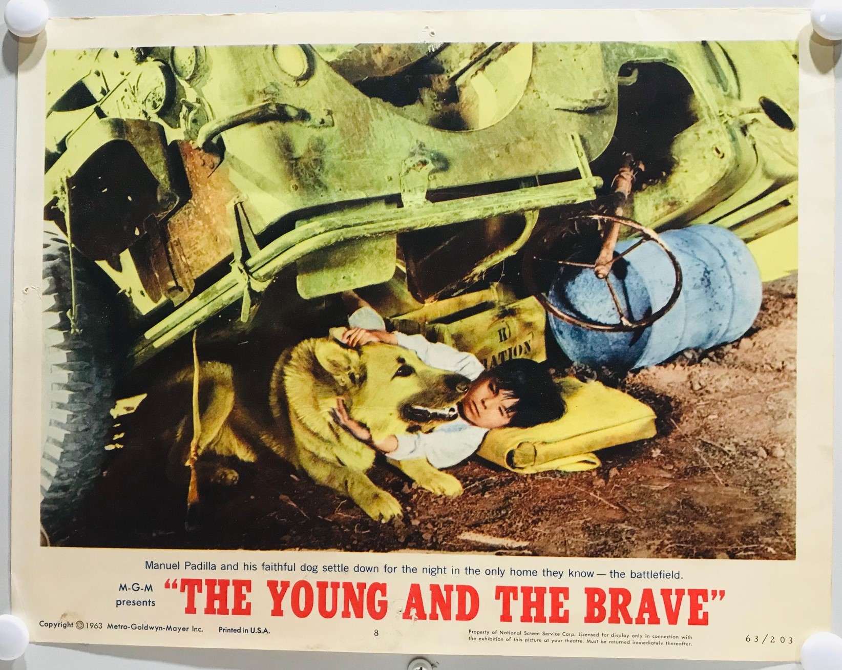 ORIGINAL LOBBY CARDS - THE YOUNG AND THE BRAVE - 1963 - set of 8 - Rory ...