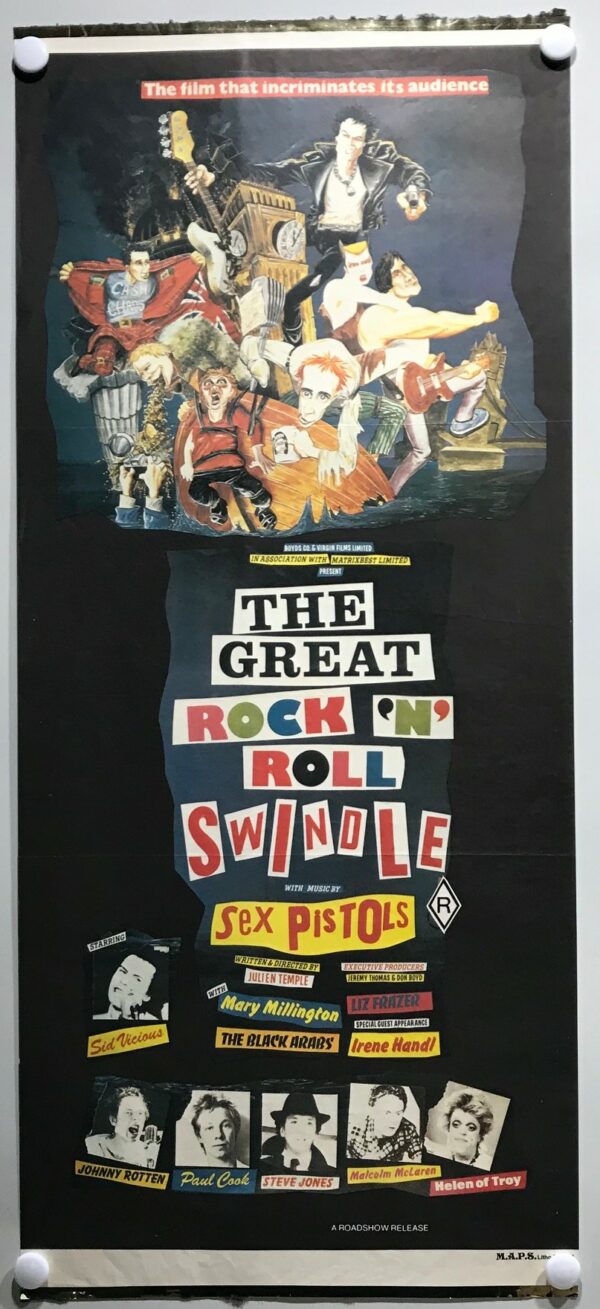 Original Daybill Movie Poster The Great Rock N Roll Swindle With