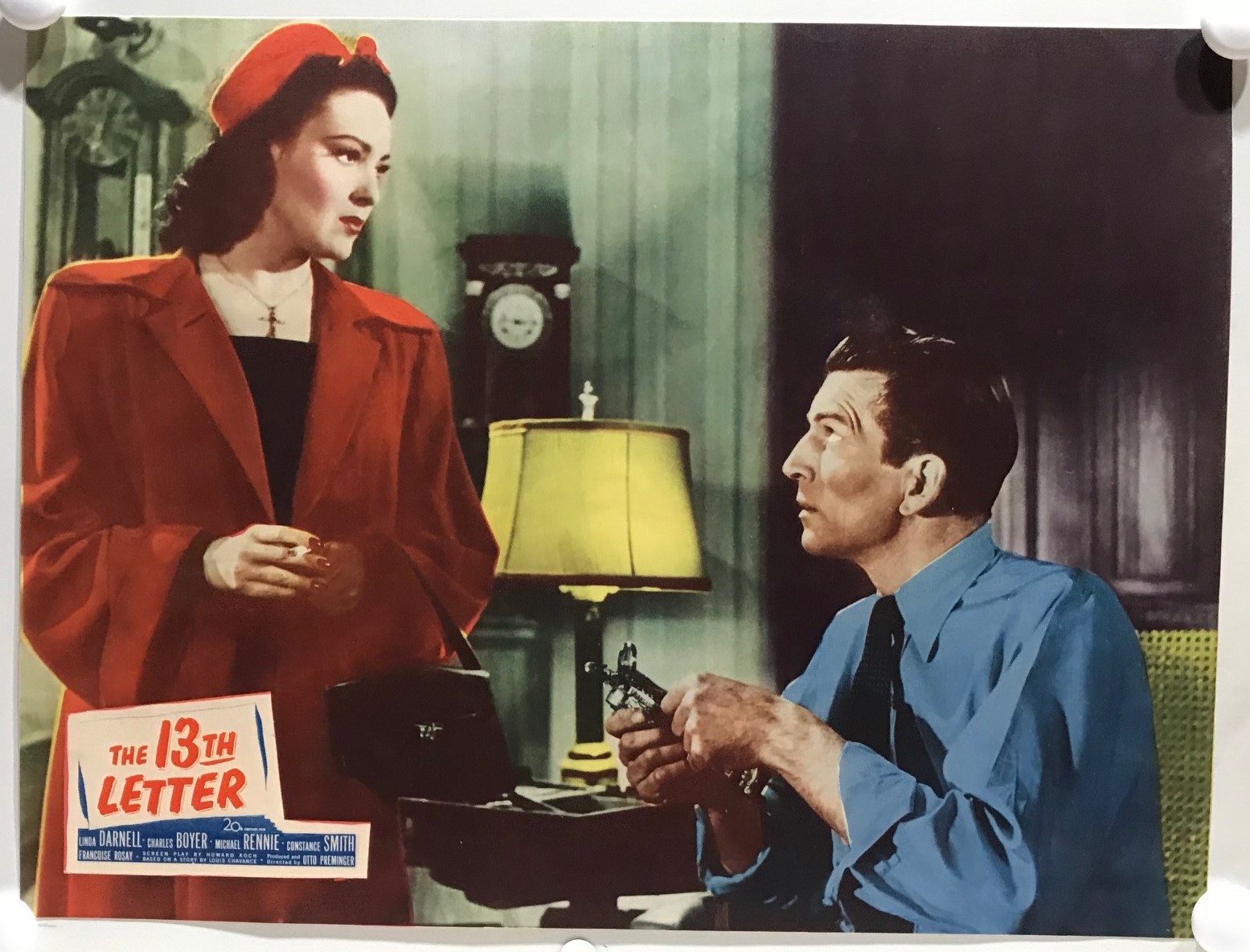 ORIGINAL LOBBY CARDS - THE 13TH LETTER - 1951 - set of 8 - Linda ...