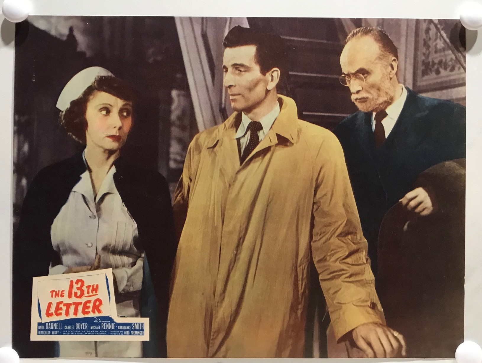 ORIGINAL LOBBY CARDS - THE 13TH LETTER - 1951 - set of 8 - Linda ...