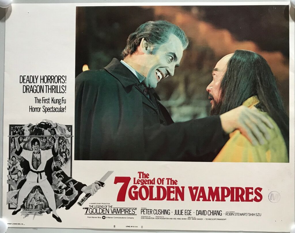 ORIGINAL LOBBY CARDS - THE LEGEND OF THE 7 GOLDEN VAMPIRES - 1974 - set ...