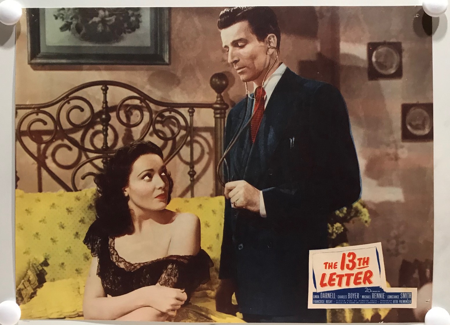 ORIGINAL LOBBY CARDS - THE 13TH LETTER - 1951 - set of 8 - Linda ...