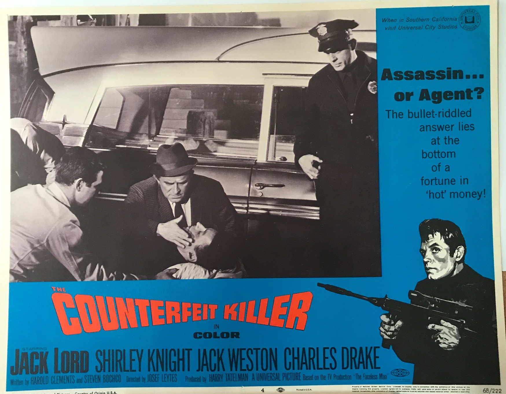 ORIGINAL LOBBY CARDS - THE COUNTERFEIT KILLER - 1968 - set of 8 - sold ...