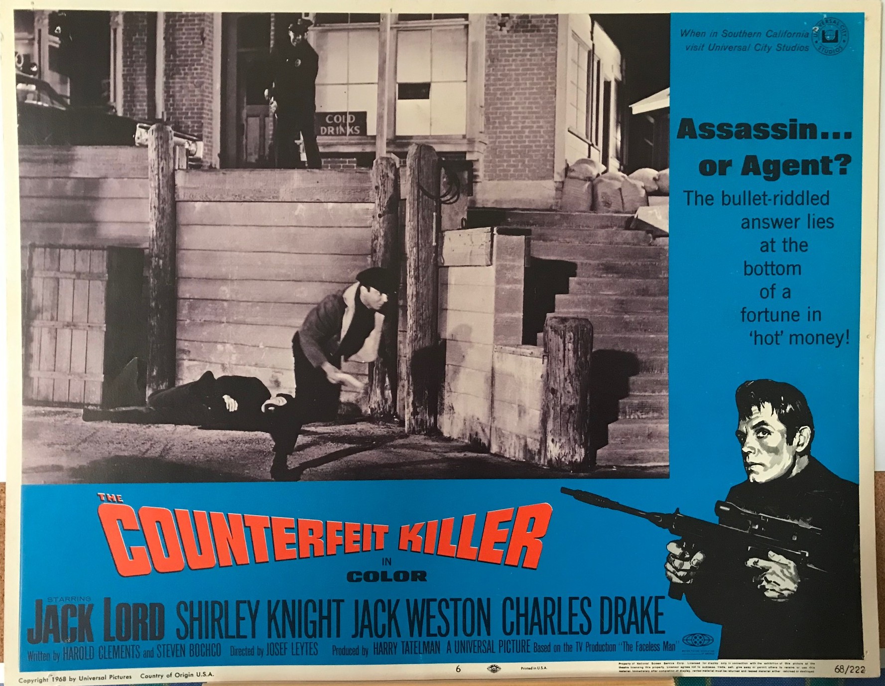ORIGINAL LOBBY CARDS - THE COUNTERFEIT KILLER - 1968 - set of 8 - sold ...