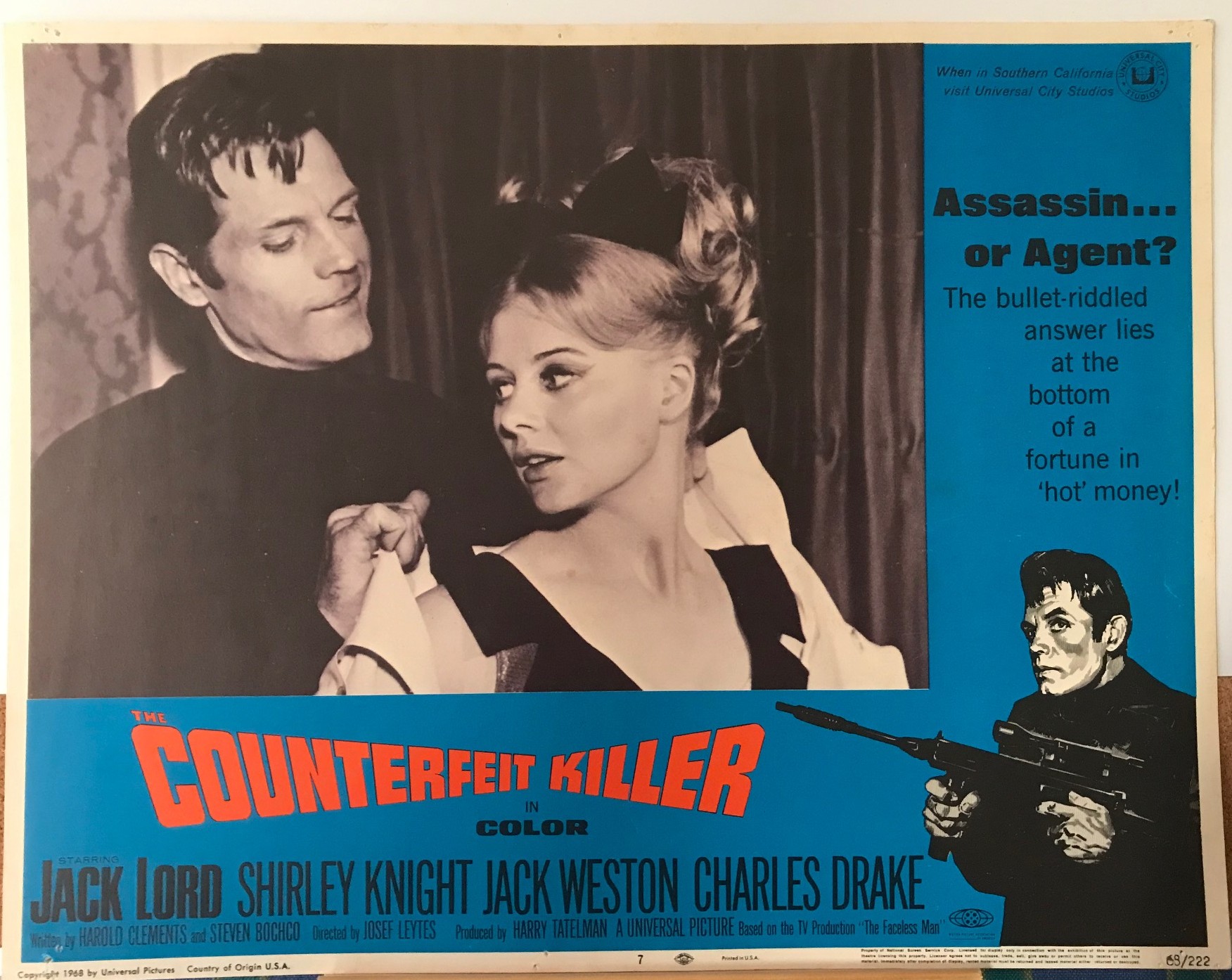 ORIGINAL LOBBY CARDS - THE COUNTERFEIT KILLER - 1968 - set of 8 - sold ...