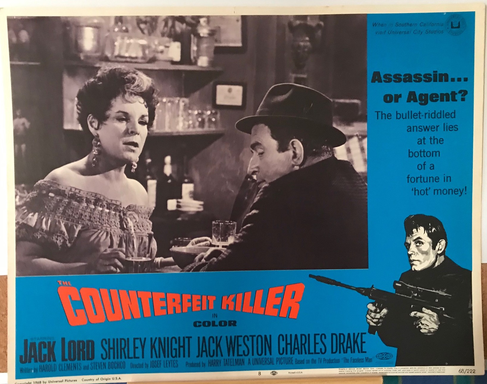 ORIGINAL LOBBY CARDS - THE COUNTERFEIT KILLER - 1968 - set of 8 - sold ...