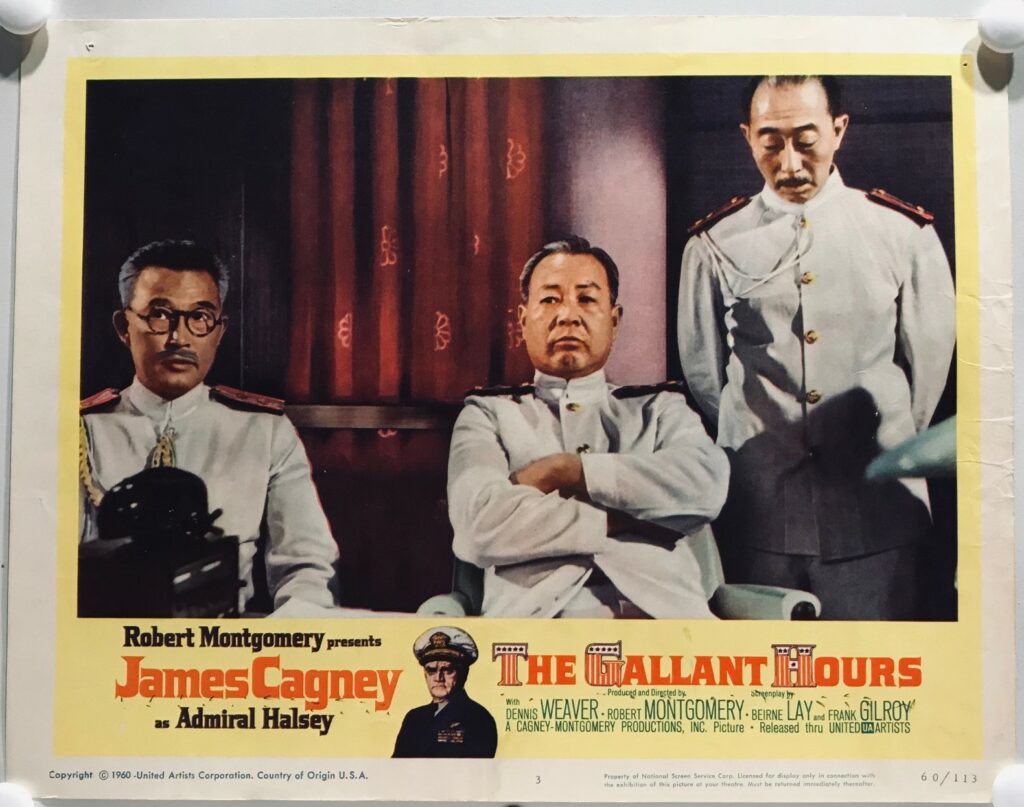 ORIGINAL LOBBY CARD - THE GALLANT HOURS - 1960 - key #3 card - James Cagney, Dennis Weaver ...