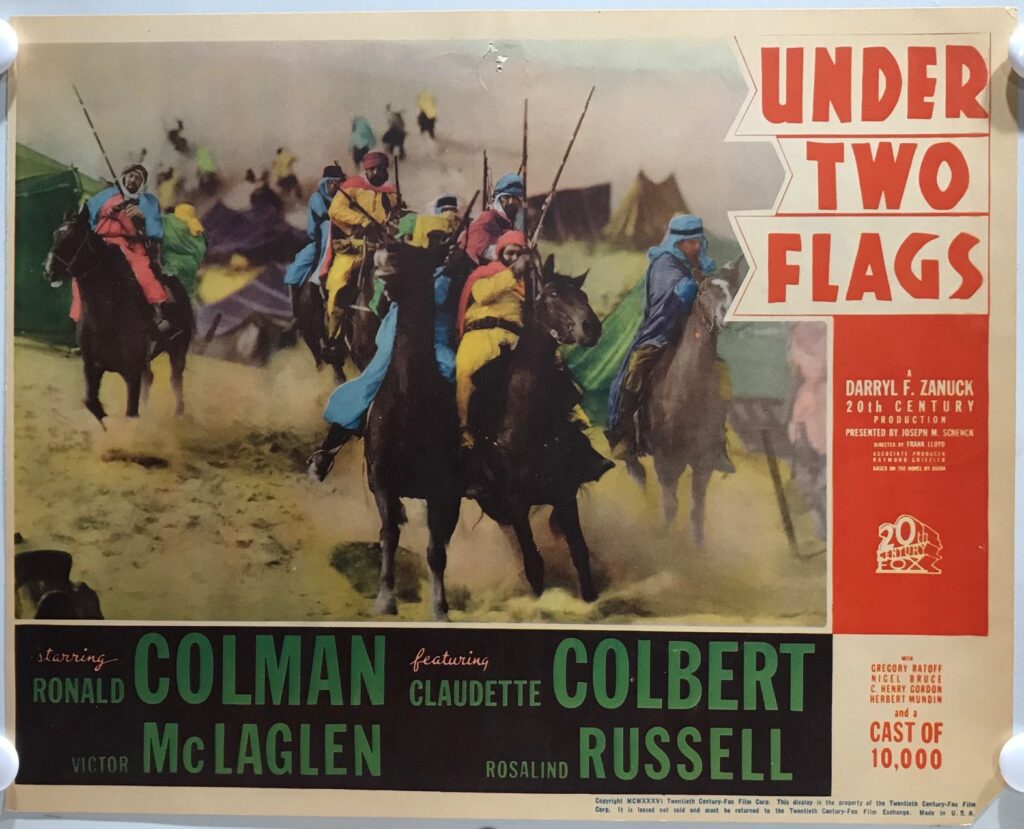 ORIGINAL LOBBY CARD - UNDER TWO FLAGS - 1939 - title card - Ronald ...