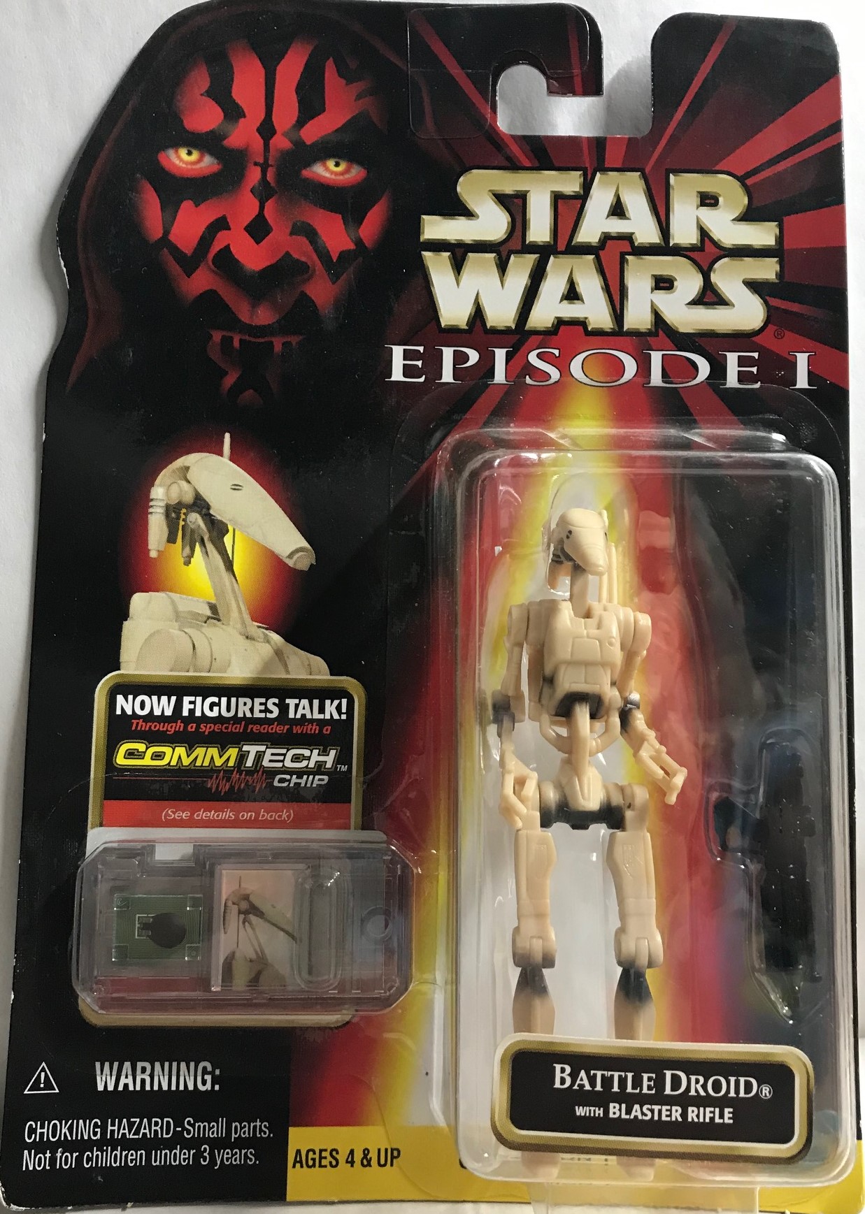 STAR WARS - HASBRO - EPISODE 1 - BATTLE DROID (d) - with Blaster Rifle ...