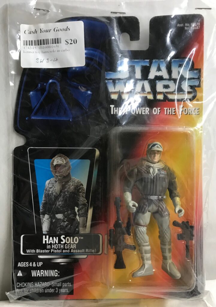 STAR WARS - KENNER - POTF - HAN SOLO - IN HOTH GEAR - with Blaster ...
