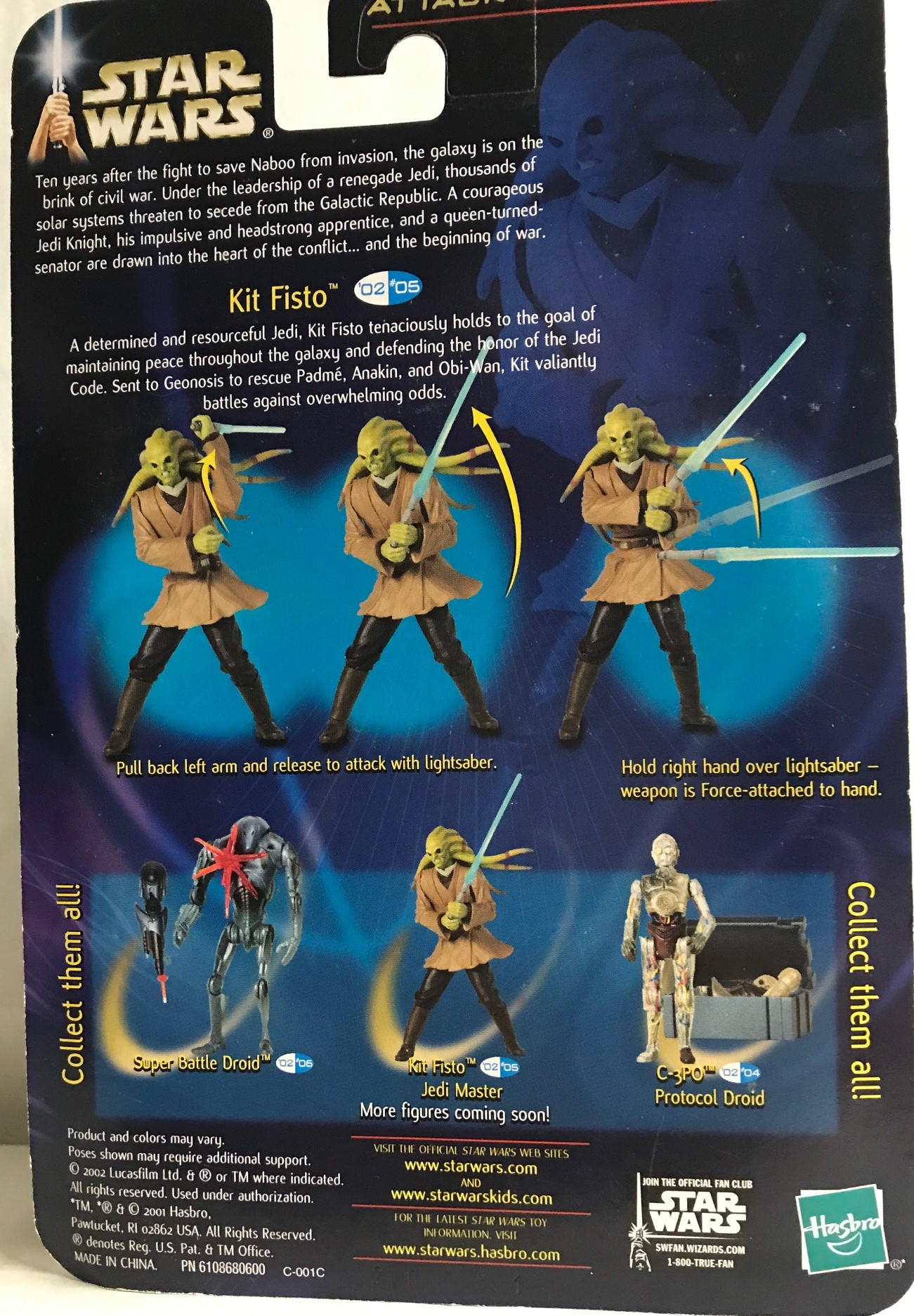 STAR WARS - HASBRO - AOTC - KIT FISTO (B) - "JEDI MASTER" - with ...