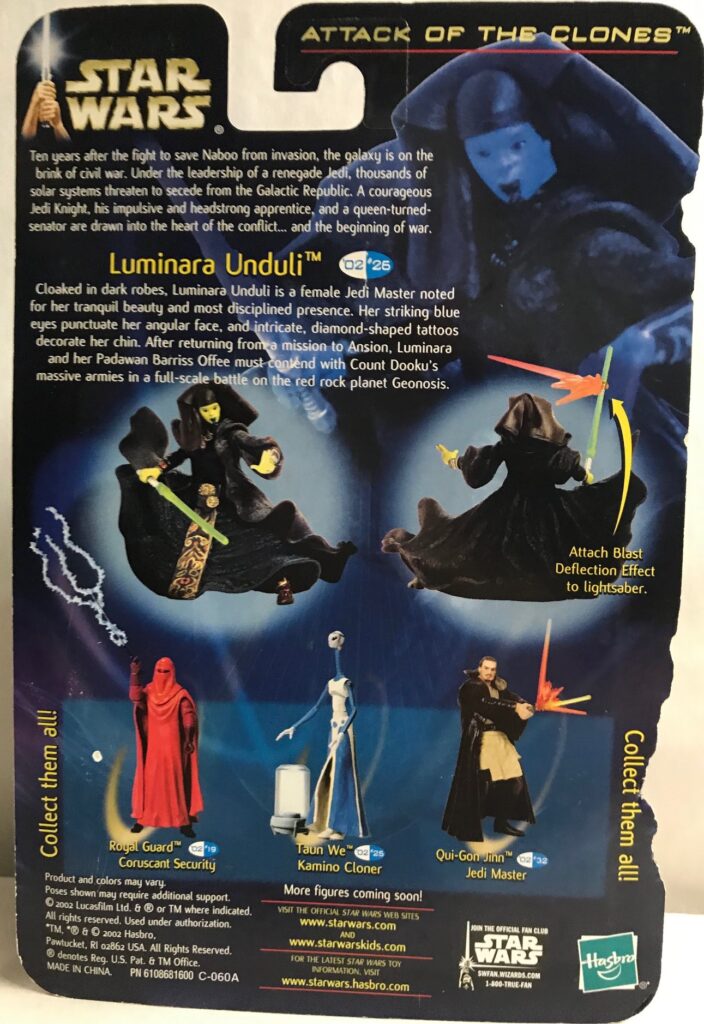 STAR WARS - HASBRO - AOTC - LUMINARA UNDULI - "JEDI MASTER" - with ...