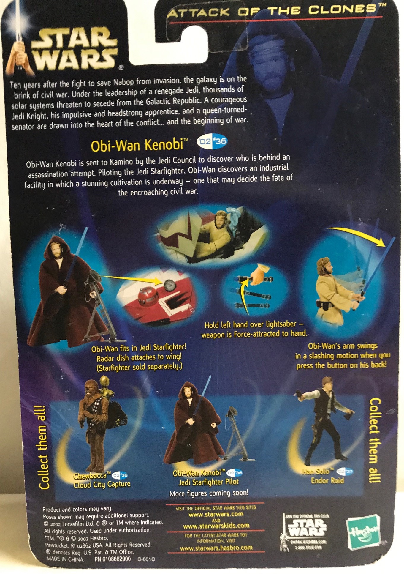 STAR WARS - HASBRO - AOTC - OBI-WAN KENOBI - JEDI STARFIGHTER PILOT ...