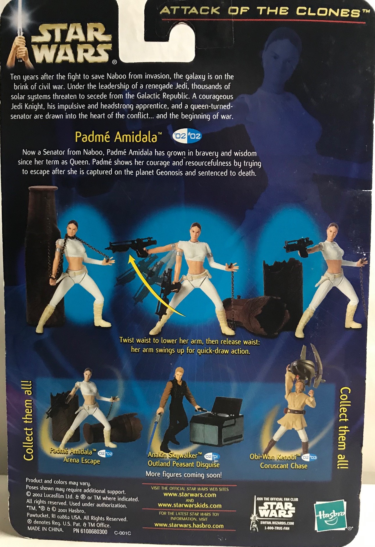 STAR WARS - HASBRO - AOTC - PADME AMIDALA - "ARENA ESCAPE" - with ...