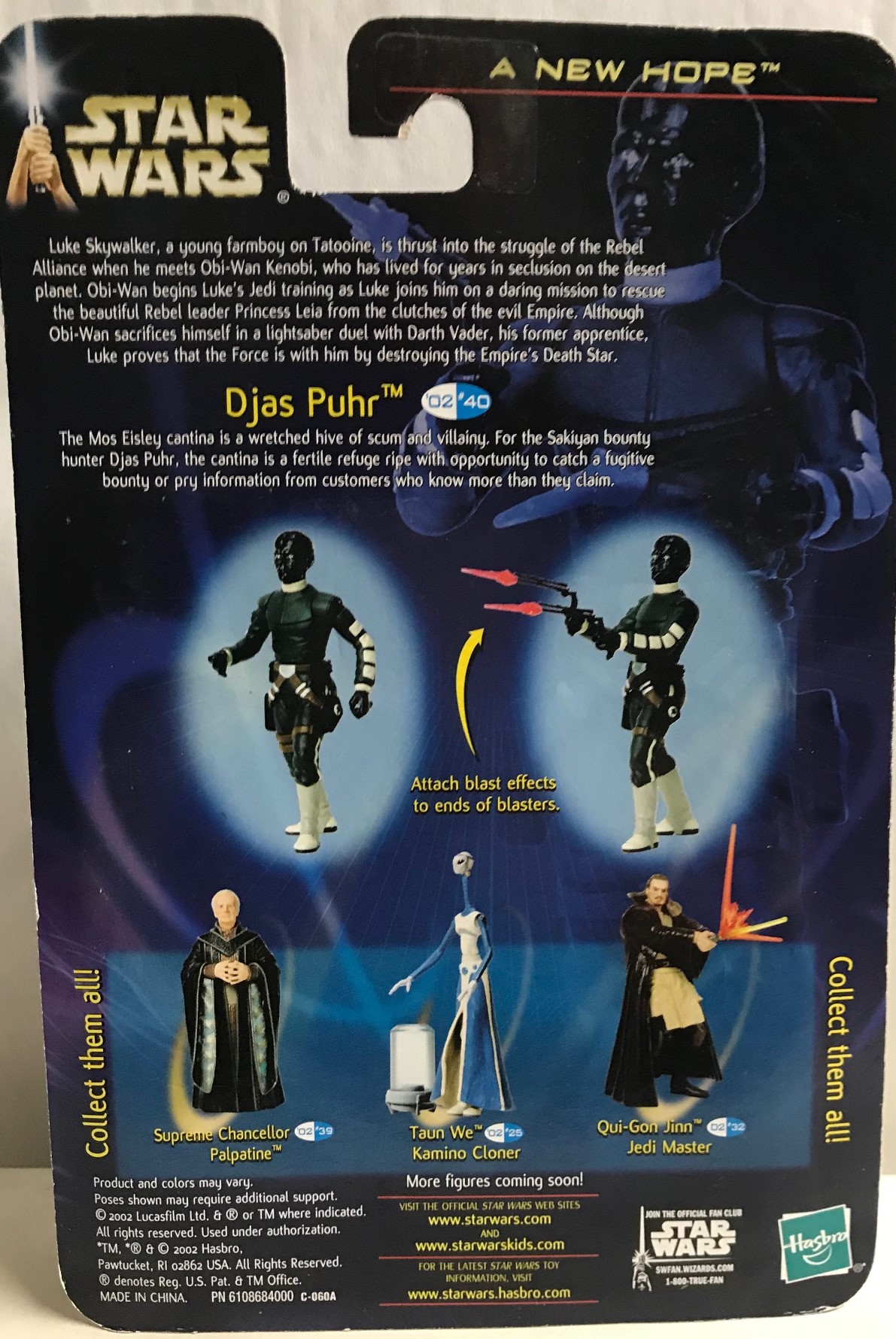 STAR WARS - HASBRO - A NEW HOPE - DJAS PUHR - "ALIEN BOUNTY HUNTER ...
