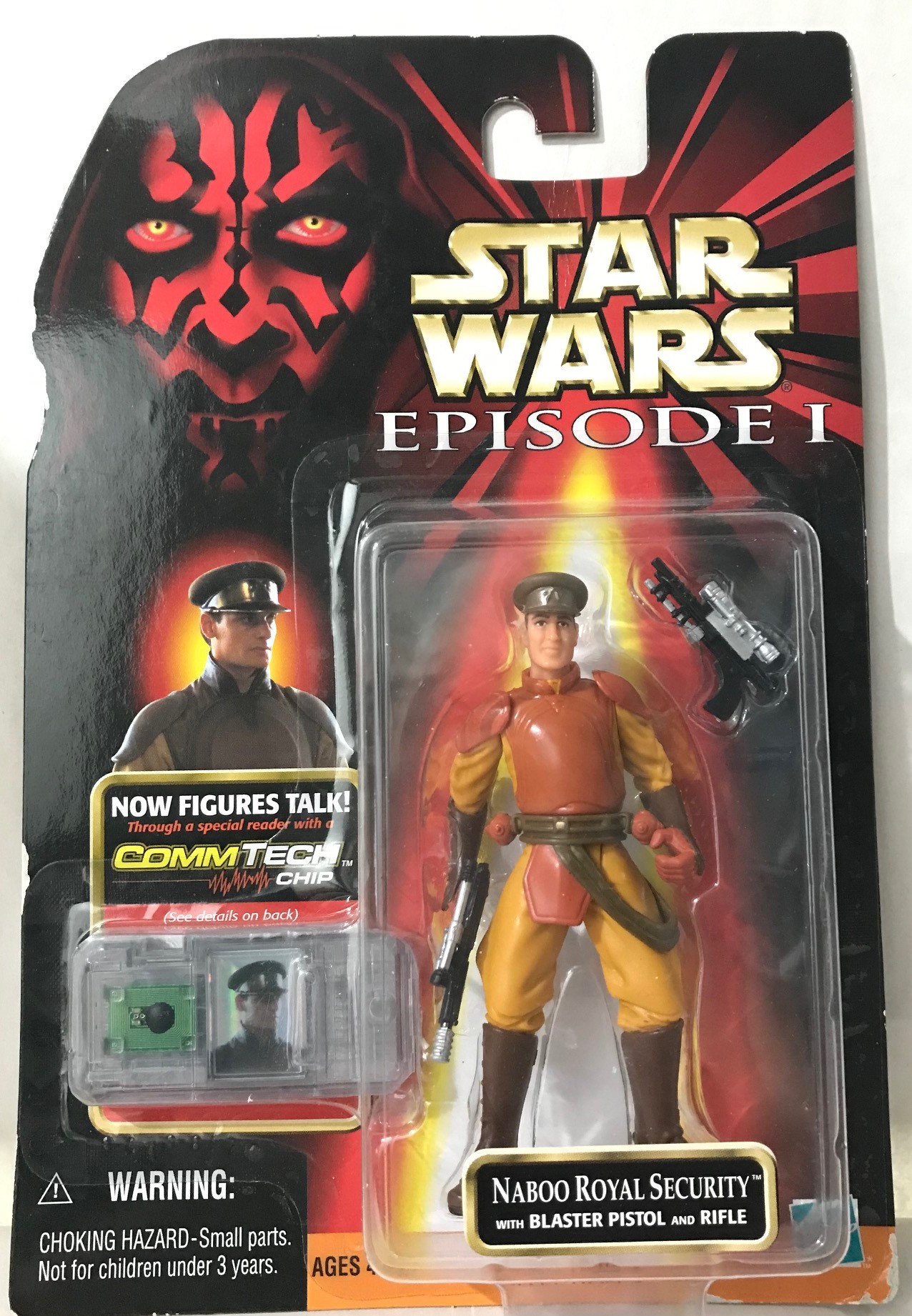 STAR WARS - HASBRO - EPISODE 1 - NABOO ROYAL SECURITY - with Blaster ...