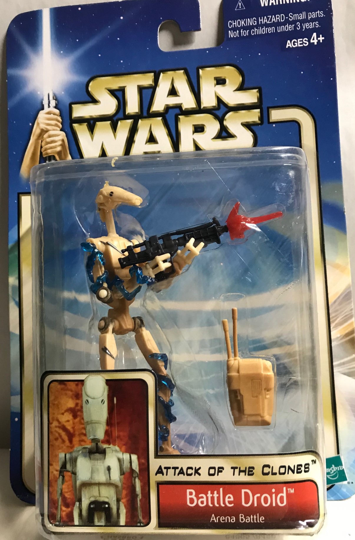 STAR WARS - HASBRO - AOTC - BATTLE DROID (b) - "ARENA BATTLE" - with ...