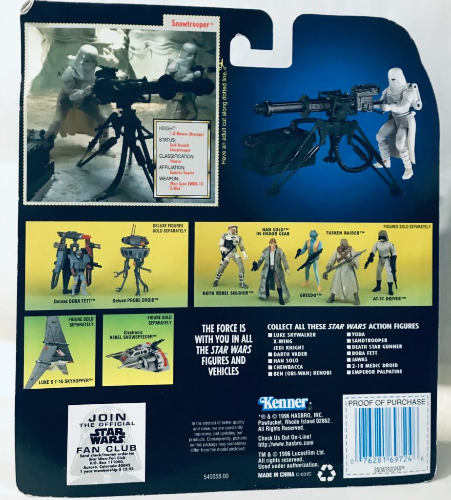 STAR WARS - KENNER - DELUXE - SNOWTROOPER - with E-Web Heavy Repeating ...