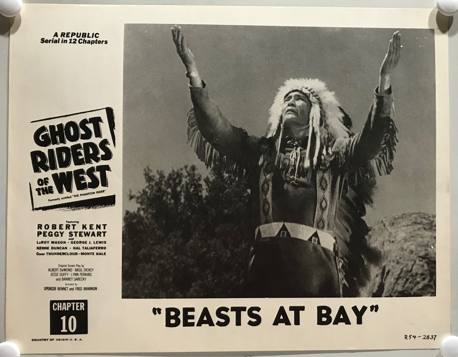 ORIGINAL SERIAL LOBBY CARD - GHOST RIDERS OF THE WEST (c) - R1954 ...