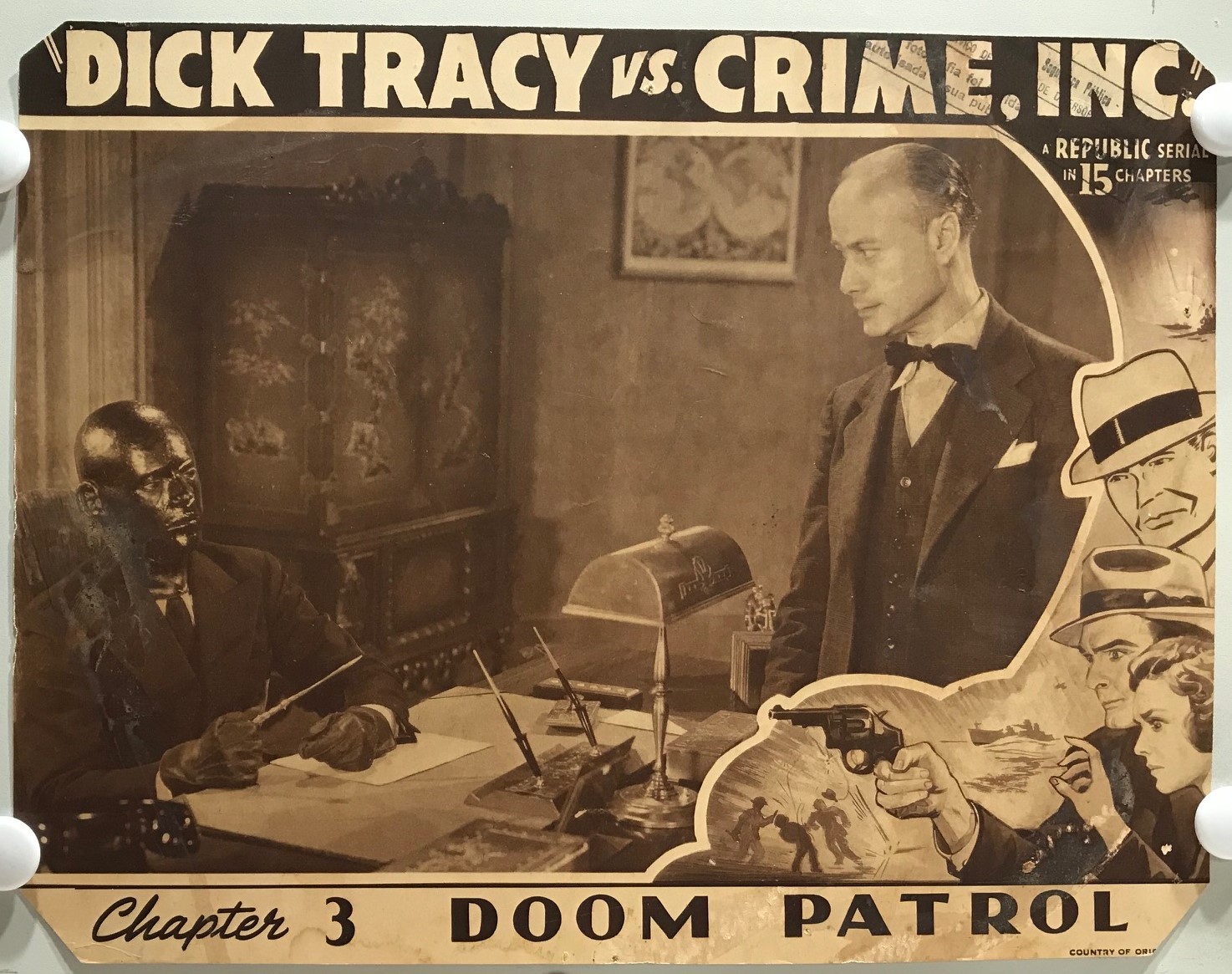 ORIGINAL SERIAL LOBBY CARD - DICK TRACY vs CRIME, INC. - 1941 – scene ...