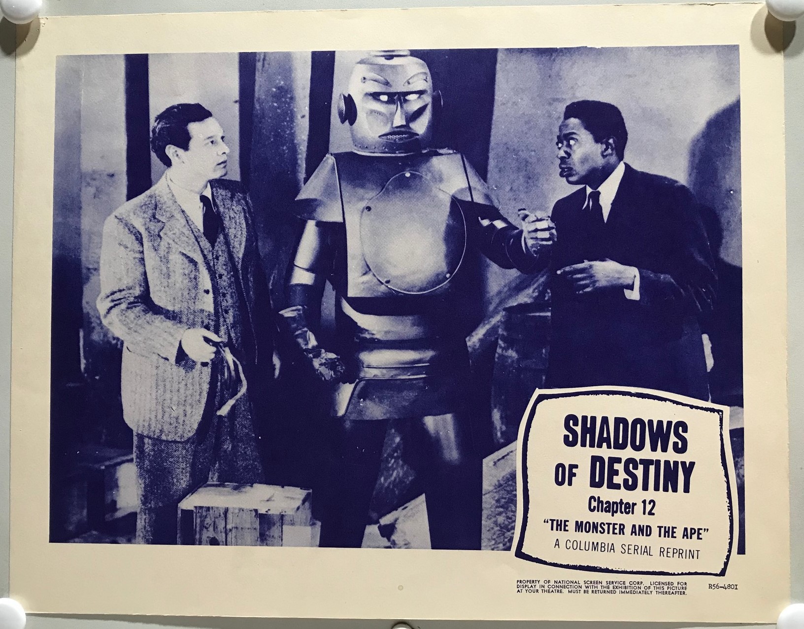 ORIGINAL SERIAL LOBBY CARD - THE MONSTER AND THE APE (c) - R1956 ...