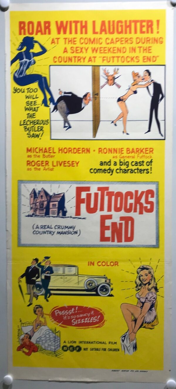 ORIGINAL DAYBILL MOVIE POSTER - FUTTOCKS END - 1970 - X Marks The Shop