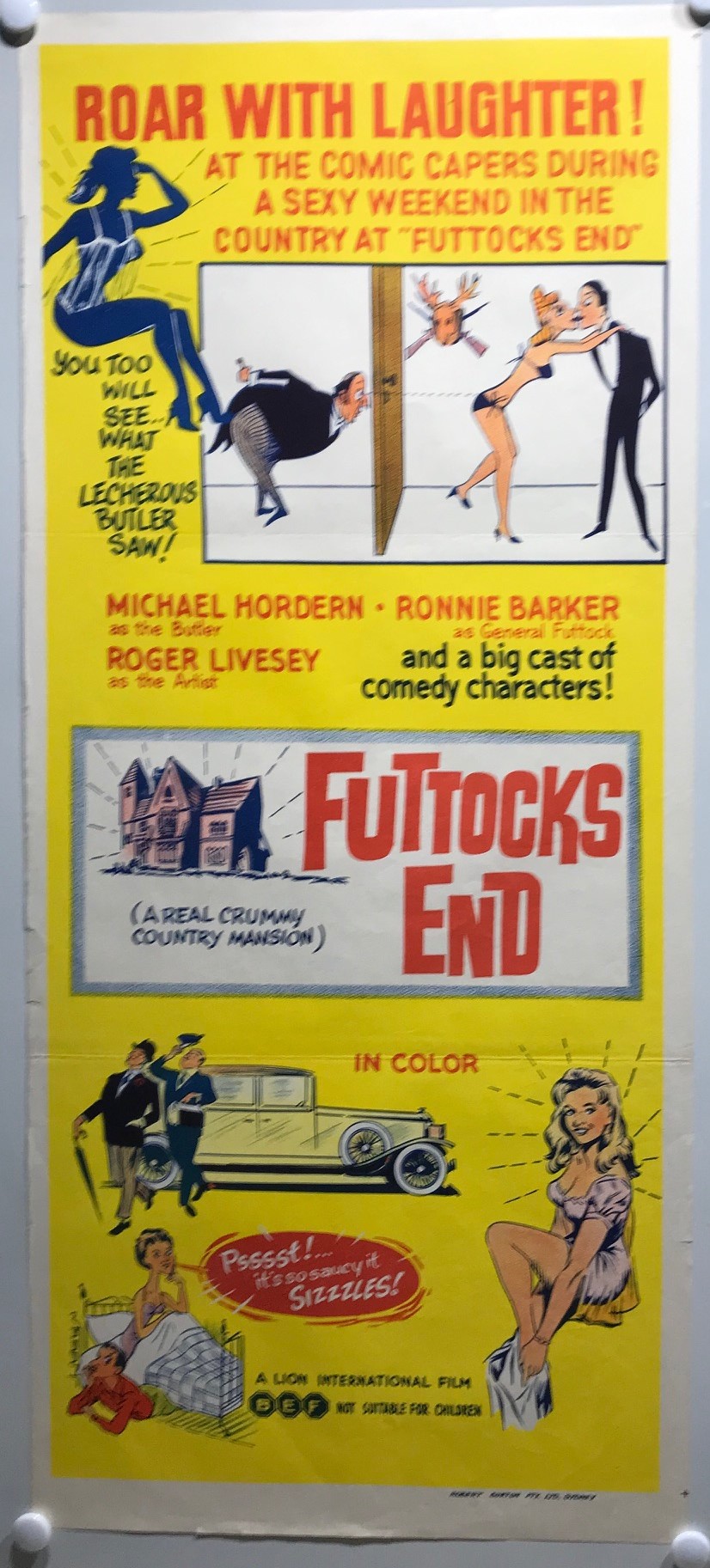 ORIGINAL DAYBILL MOVIE POSTER - FUTTOCKS END - 1970 - X Marks The Shop