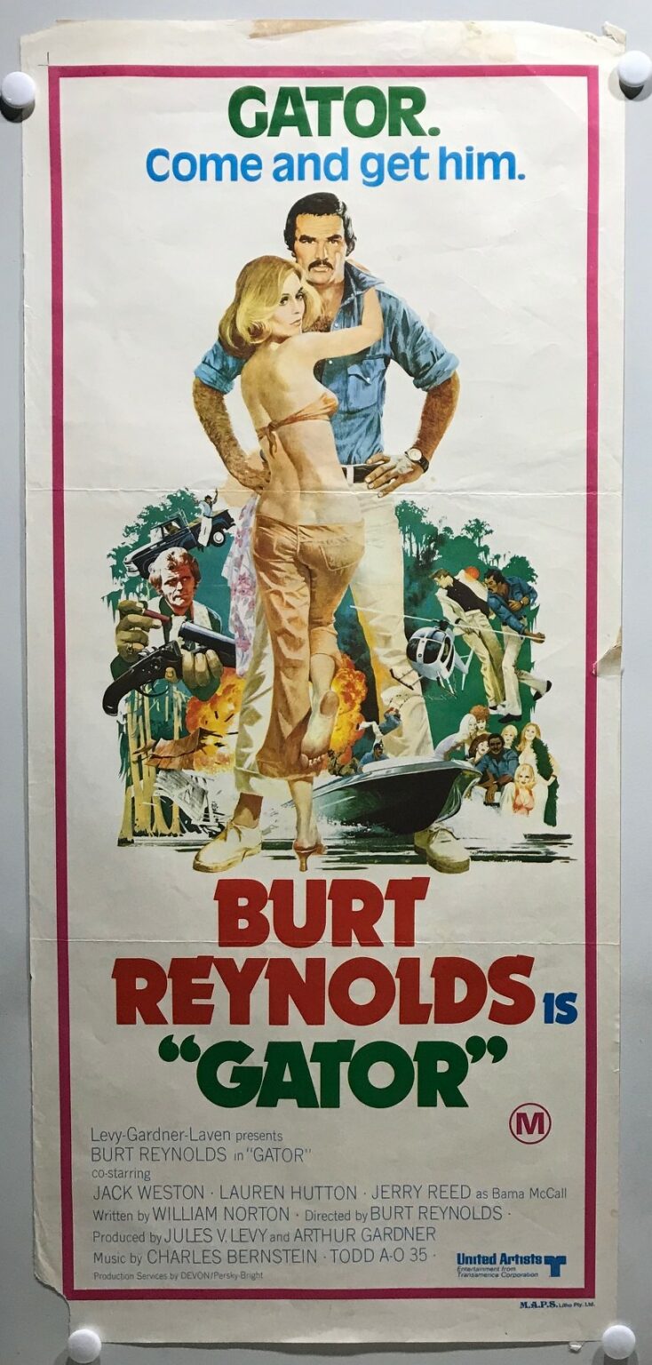 ORIGINAL DAYBILL MOVIE POSTER - GATOR - 1976 - (B) - Cast: Burt ...