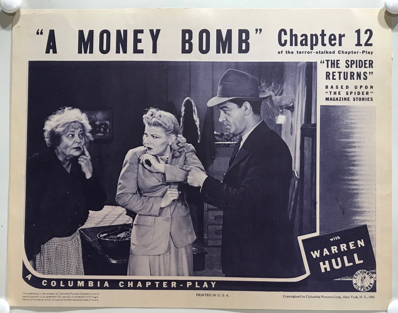 ORIGINAL SERIAL LOBBY CARD - THE SPIDER RETURNS (g) - 1941 – scene card ...