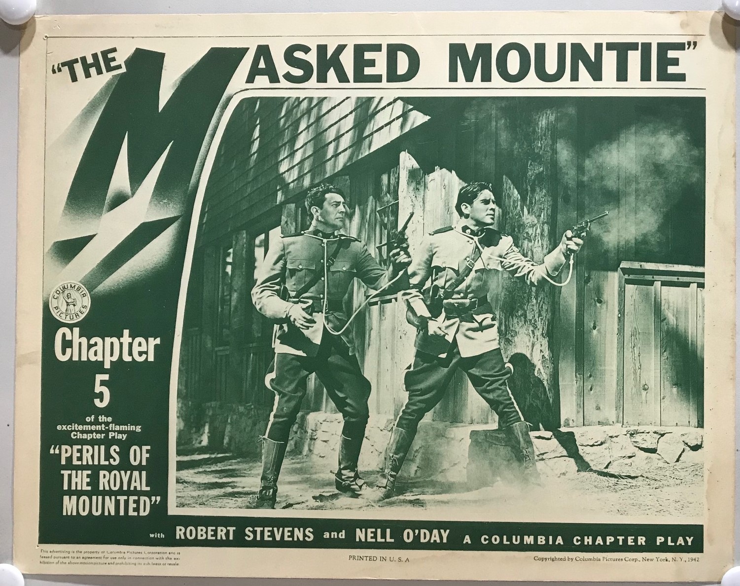 ORIGINAL SERIAL LOBBY CARD - PERILS OF THE ROYAL MOUNTED (b) - 1942 ...