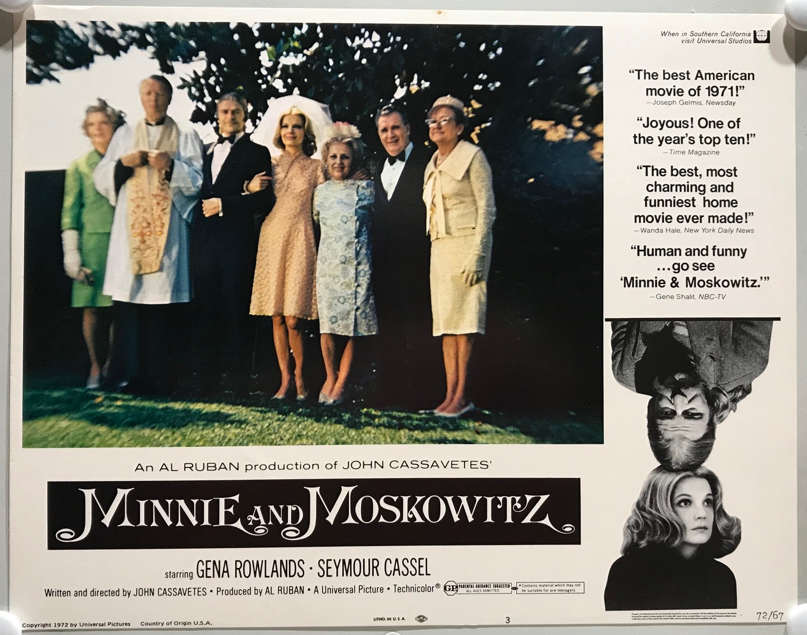 ORIGINAL LOBBY CARDS - MINNIE AND MOSKOWITZ - 1971 - set of 8 - Gena ...