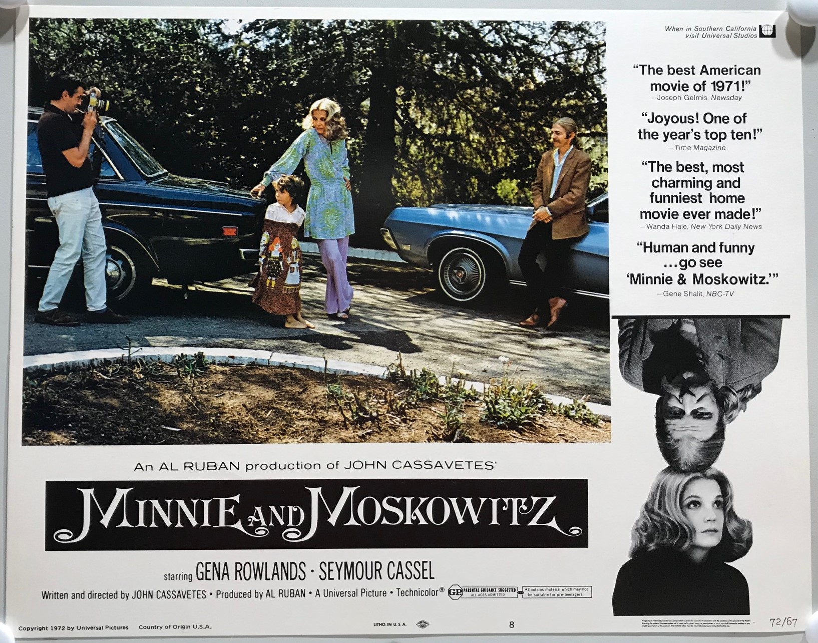 ORIGINAL LOBBY CARDS - MINNIE AND MOSKOWITZ - 1971 - set of 8 - Gena ...